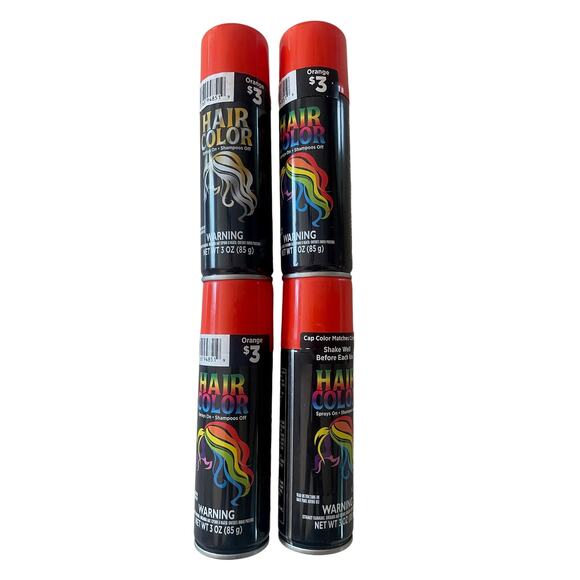 Fun World | Hair | New 4 Pack Fun World Orange Hair Color Spray ...